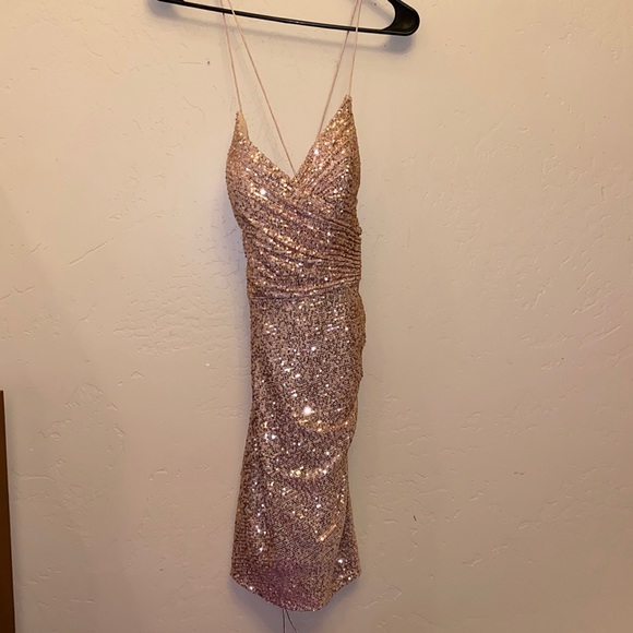 Dresses | Rose Gold Sequence Formal Dress | Poshmark
